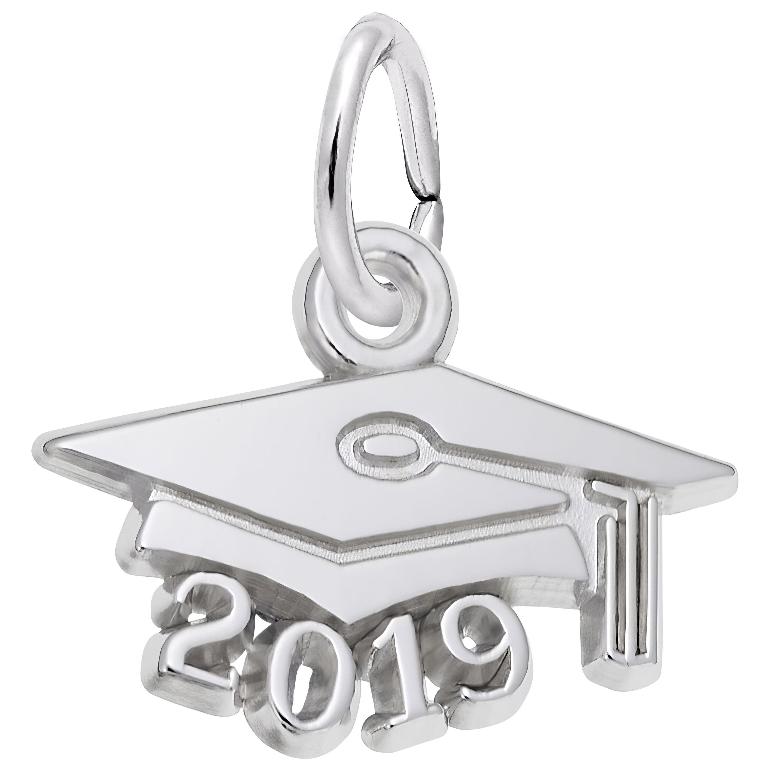 Sterling Silver Grad Cap 2019 Charm - 8mm x 14mm – FindingKing