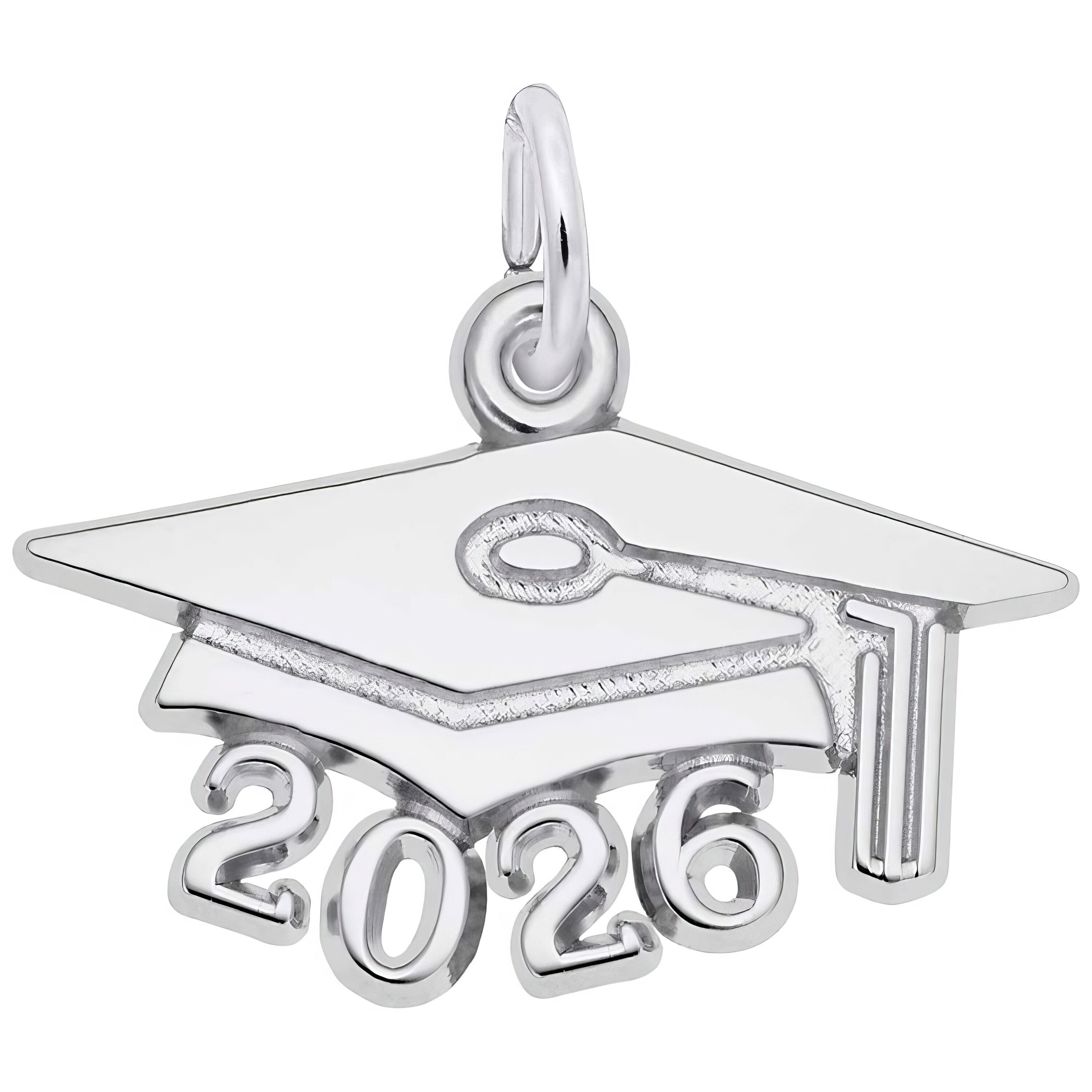 Graduation Cap 2026 Large Charm, Sterling Silver – FindingKing