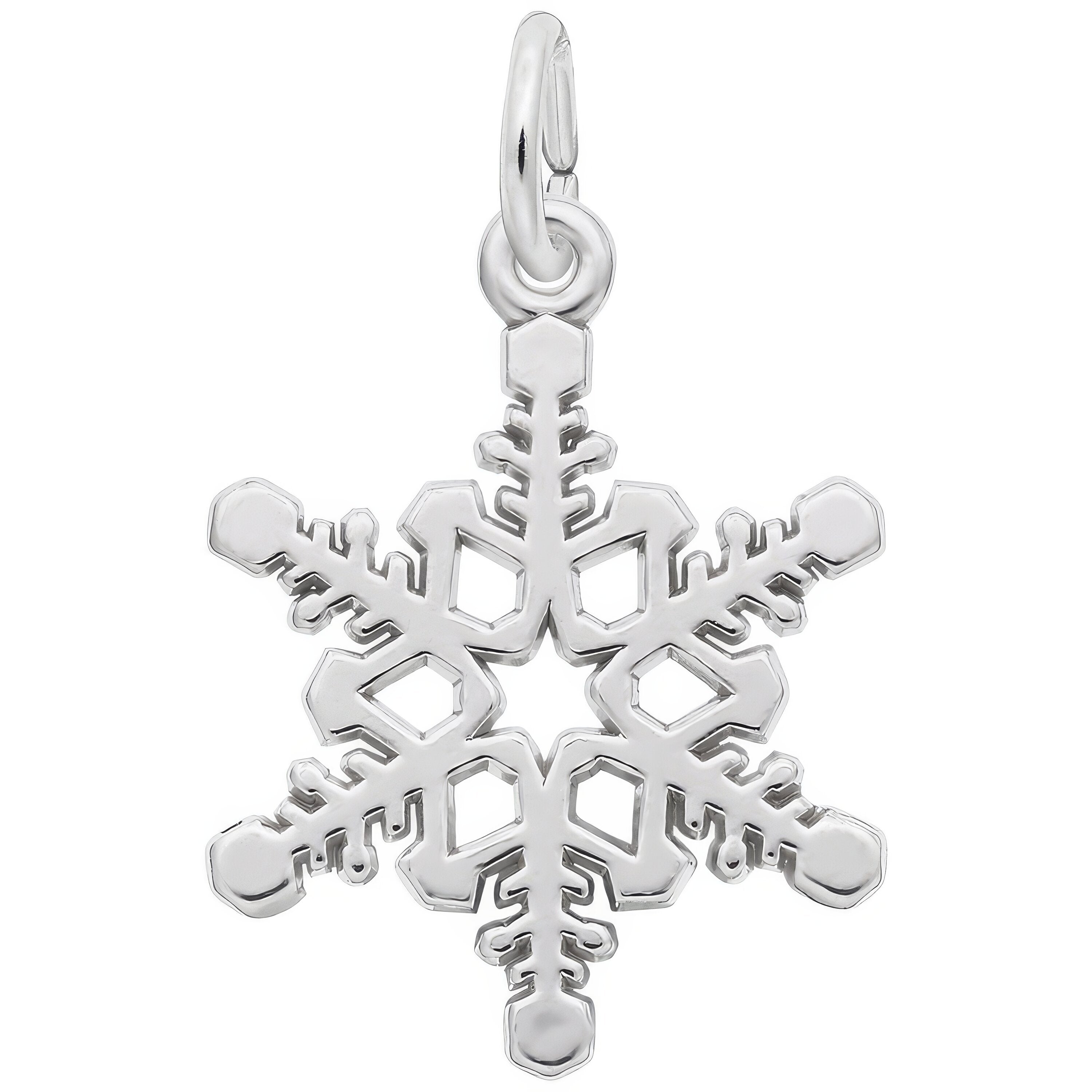 Sterling Silver Snowflake Charm - 18mm x 19mm – FindingKing