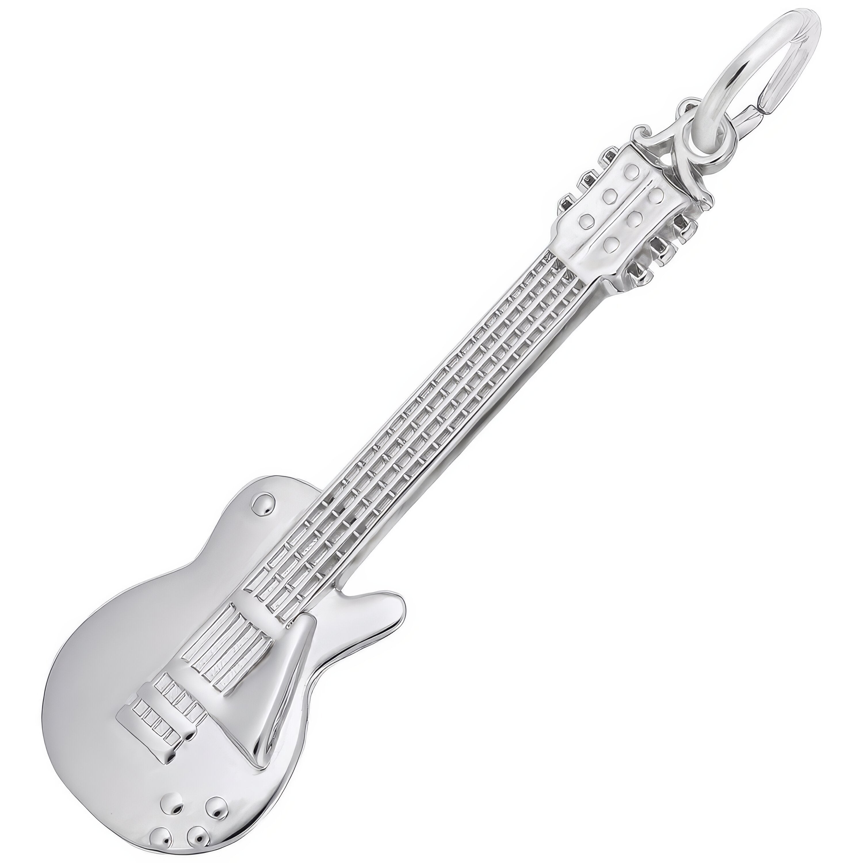Sterling Silver Guitar Electric Charm – FindingKing