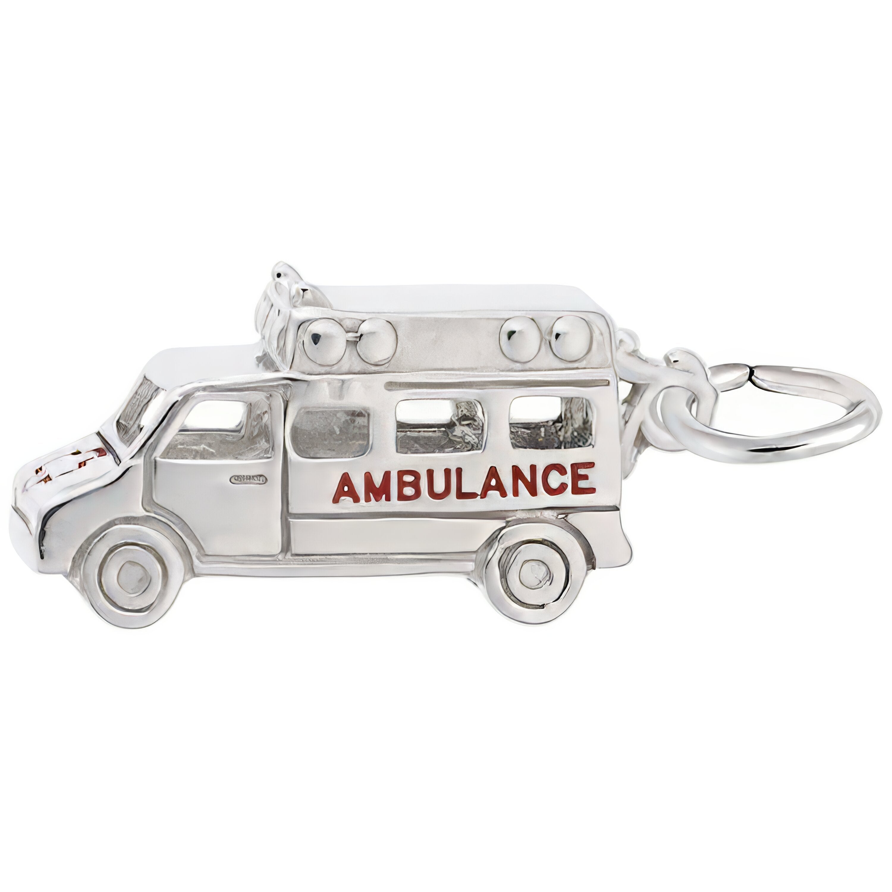Ambulance Charm - Metal - Sterling Silver – FindingKing