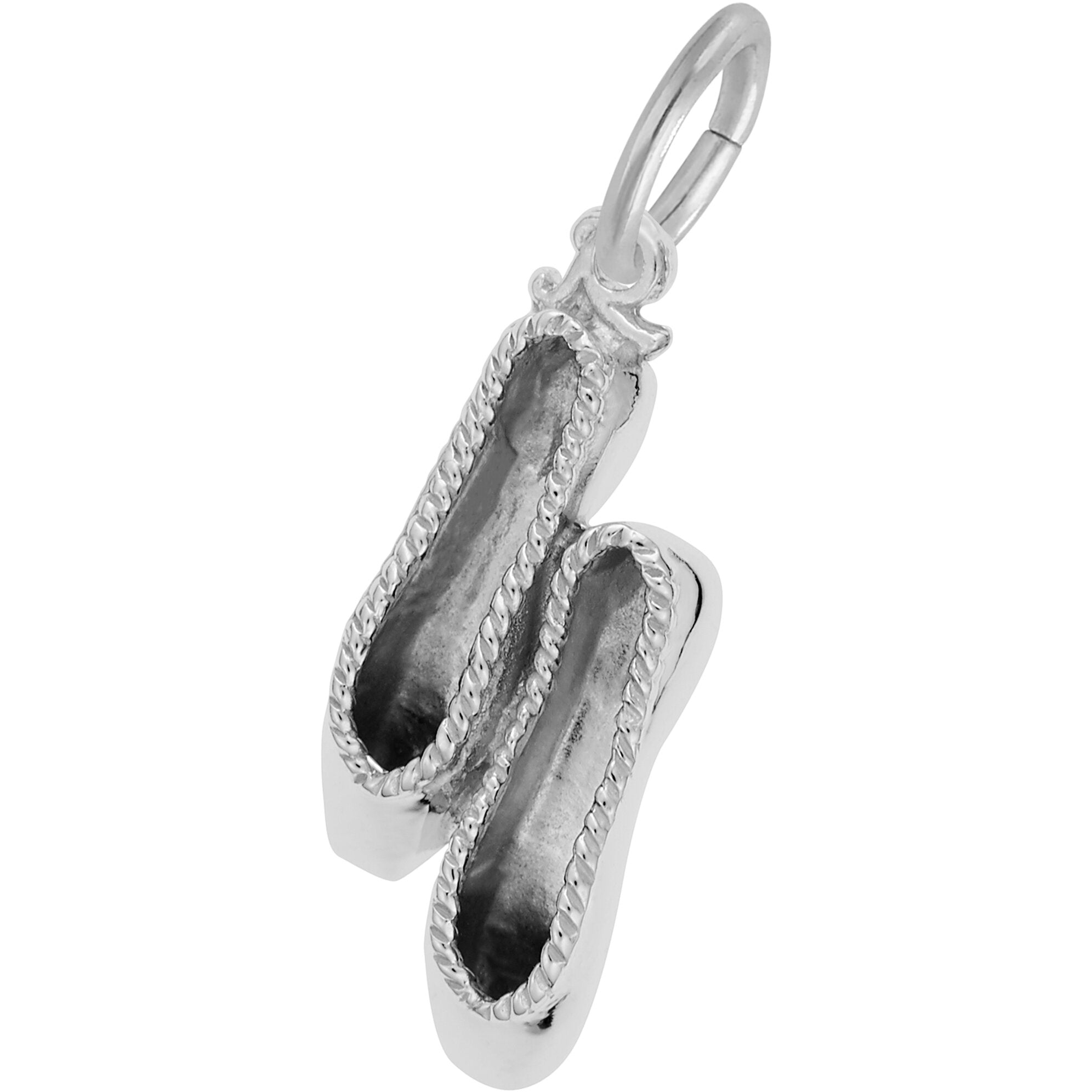 Charms Sterling Silver Ballet Slippers Charm – FindingKing
