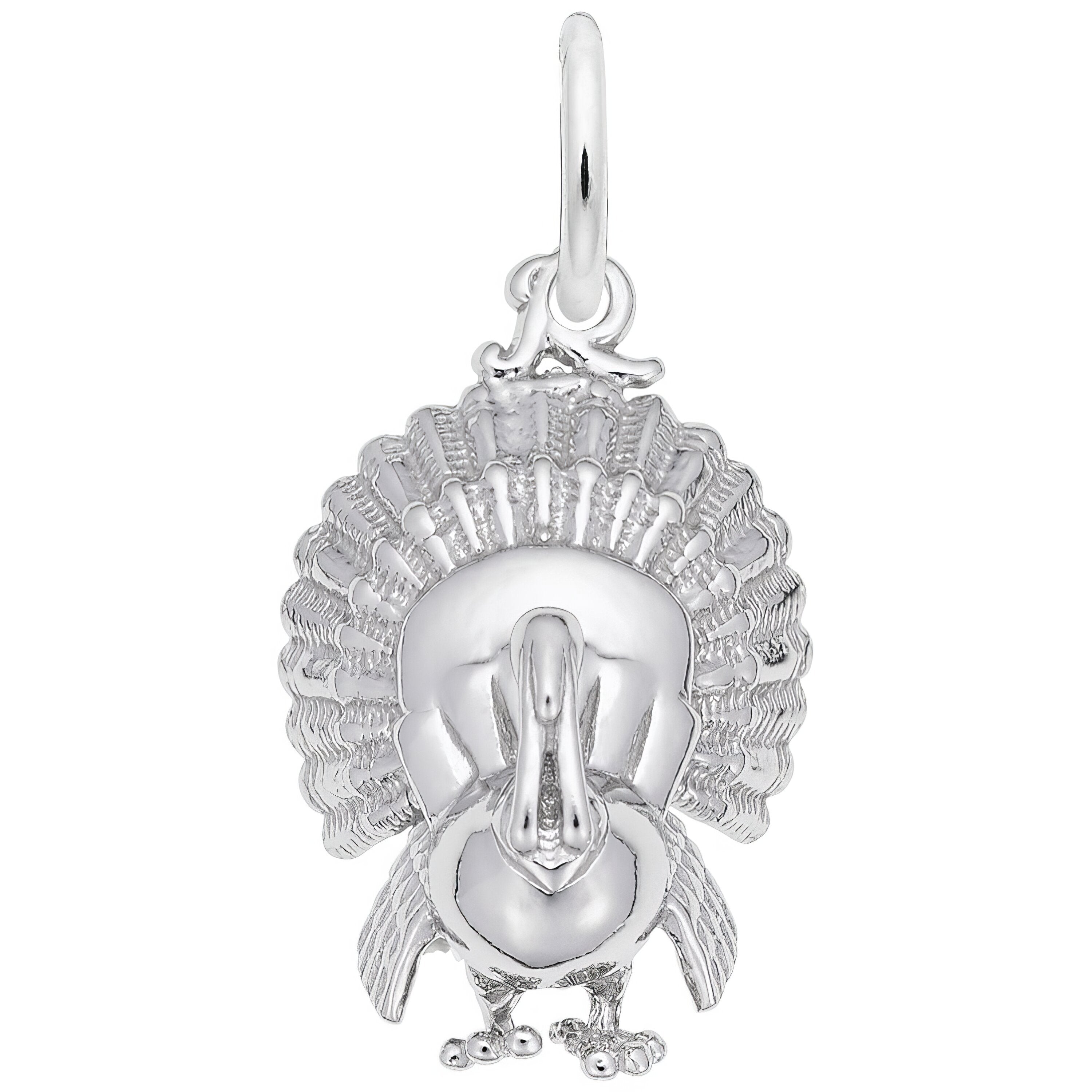 Sterling Silver Turkey Charm – FindingKing
