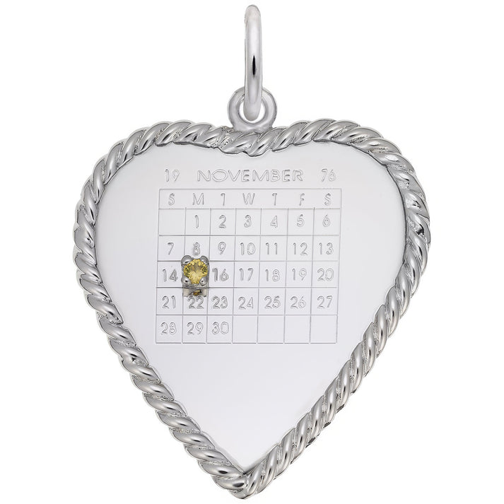 Sterling Silver Calendar Disc Charm - 30mm x 29mm – FindingKing