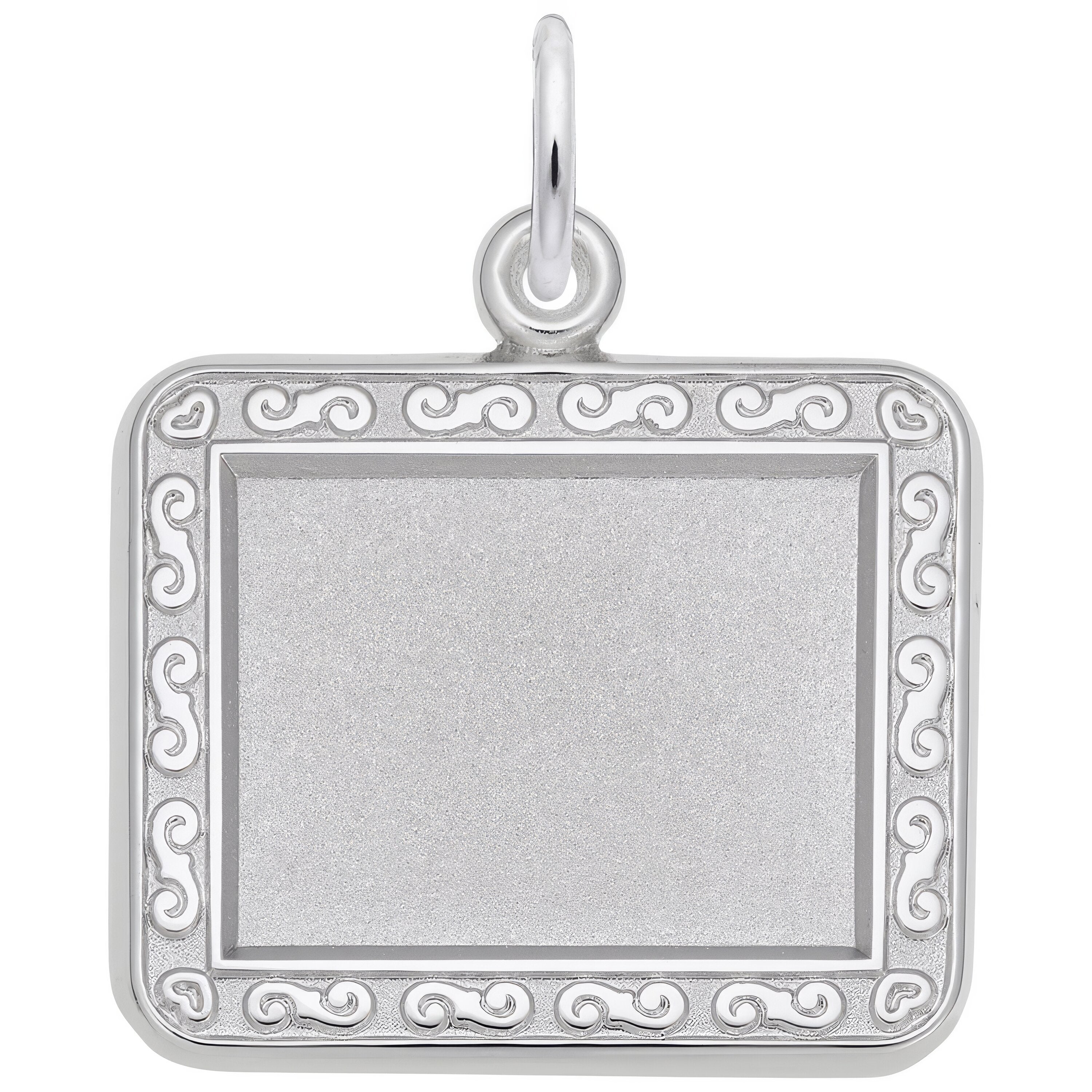 Sterling Silver Photoart - Rect. Hor. Scroll Charm - 17mm x 22mm ...