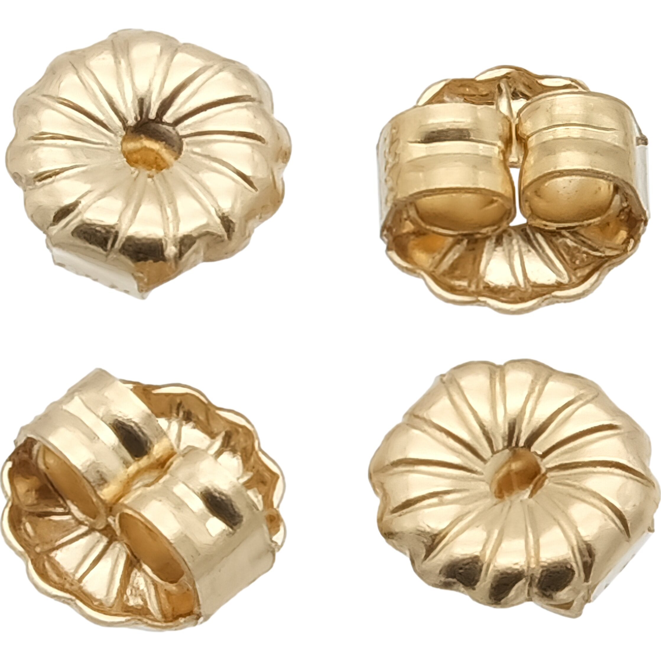 4 14K Yellow Gold Tension Earring Backs Lock Tight Nut – FindingKing