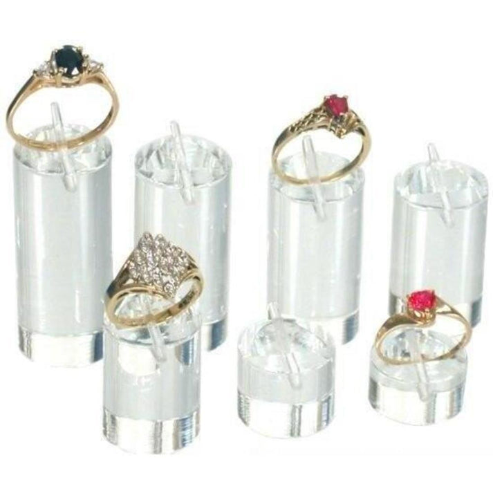 Ring Display Stands Round Acrylic 7Pcs – FindingKing