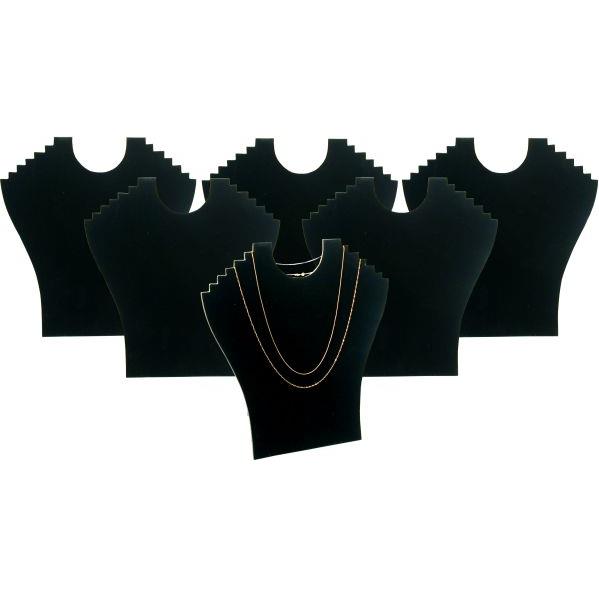 6 Black 6 Tier Display Chain Bust Necklace Bust Easel – FindingKing