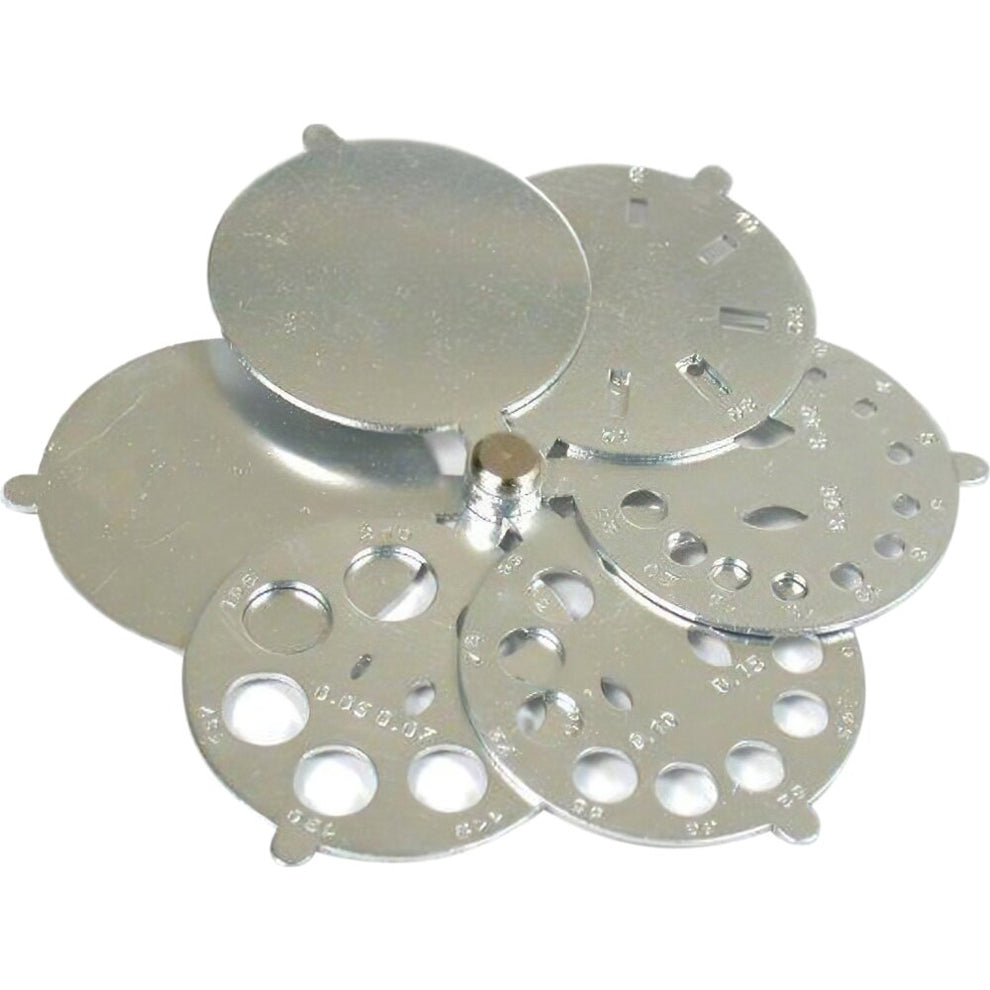 Sizing Folding Fan Gauge Gemstone Diamond Bead Jewelers Aluminum Measu ...