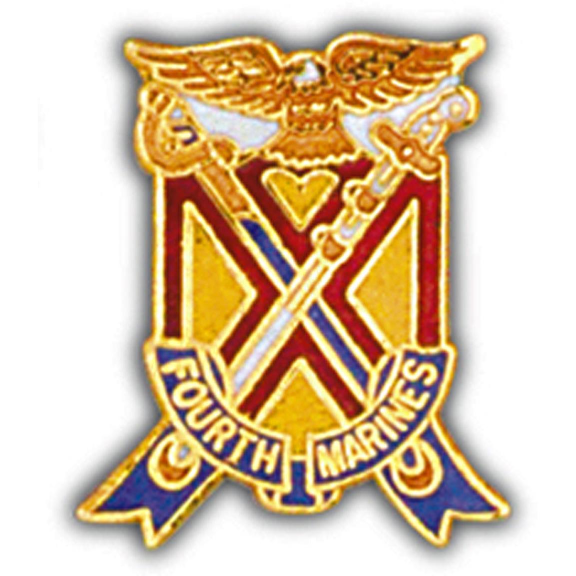 U.S.M.C. 4th Marine Regiment Pin 1" – FindingKing
