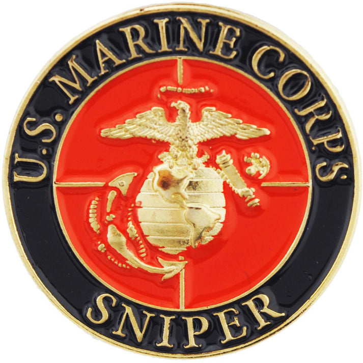 U.S.M.C. Sniper Pin Red 1" – FindingKing