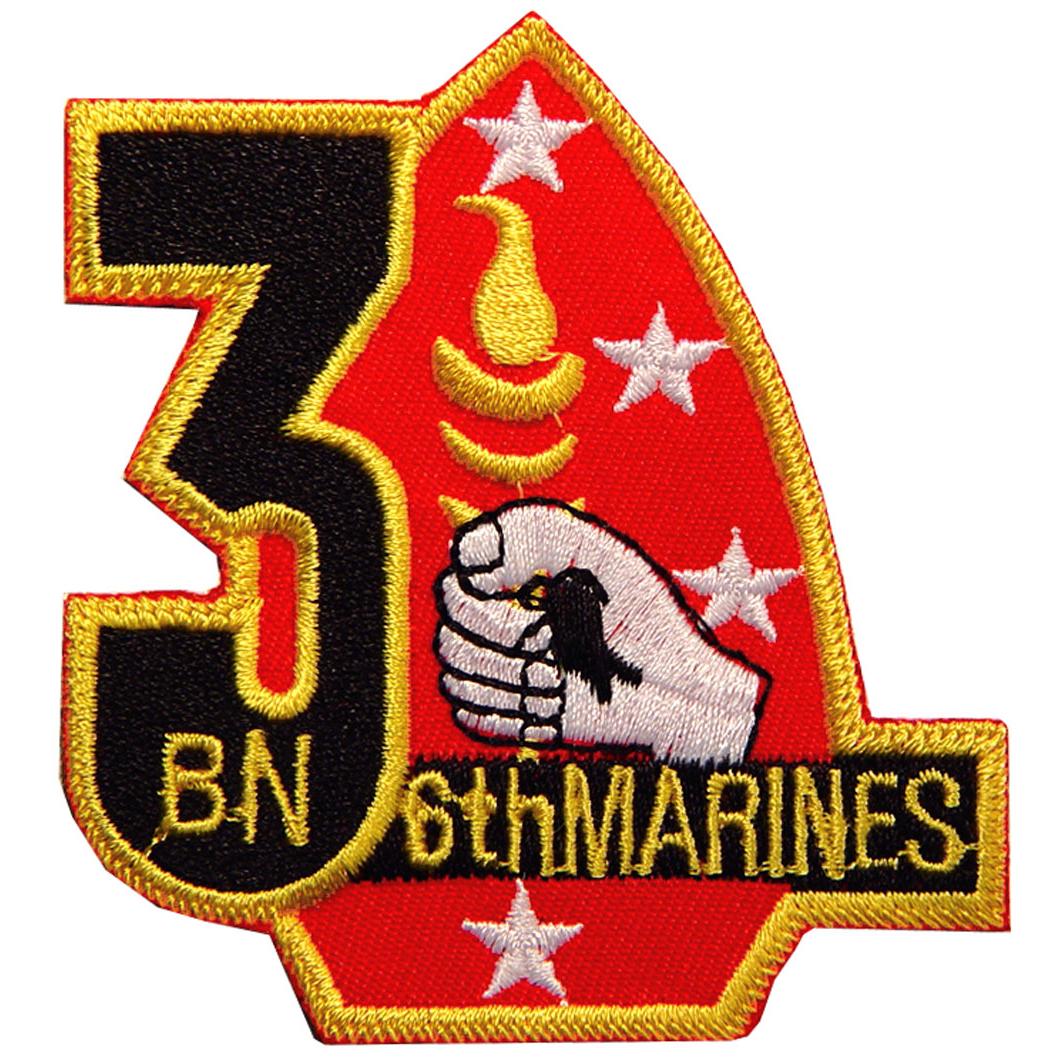 U.S.M.C. 3rd Battalion 6th Marines Patch Red & Black 3" – FindingKing