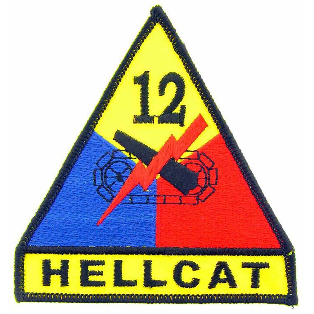 U.S. Army 12th Armored Division Patch Red & Yellow 3" – FindingKing