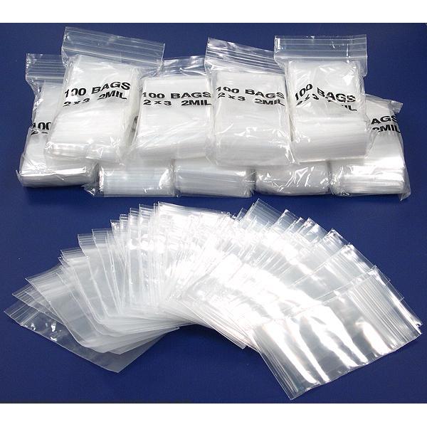 1000 Zipper Poly Bag Resealable Plastic Shipping Bags 2"x 3" – FindingKing