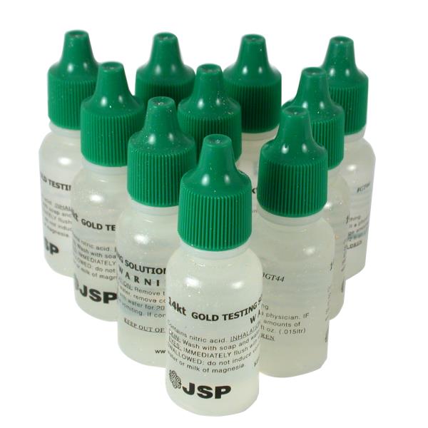 14K Gold Testing Solution Acid 1/2 Fluid Oz 10 Bottles – FindingKing