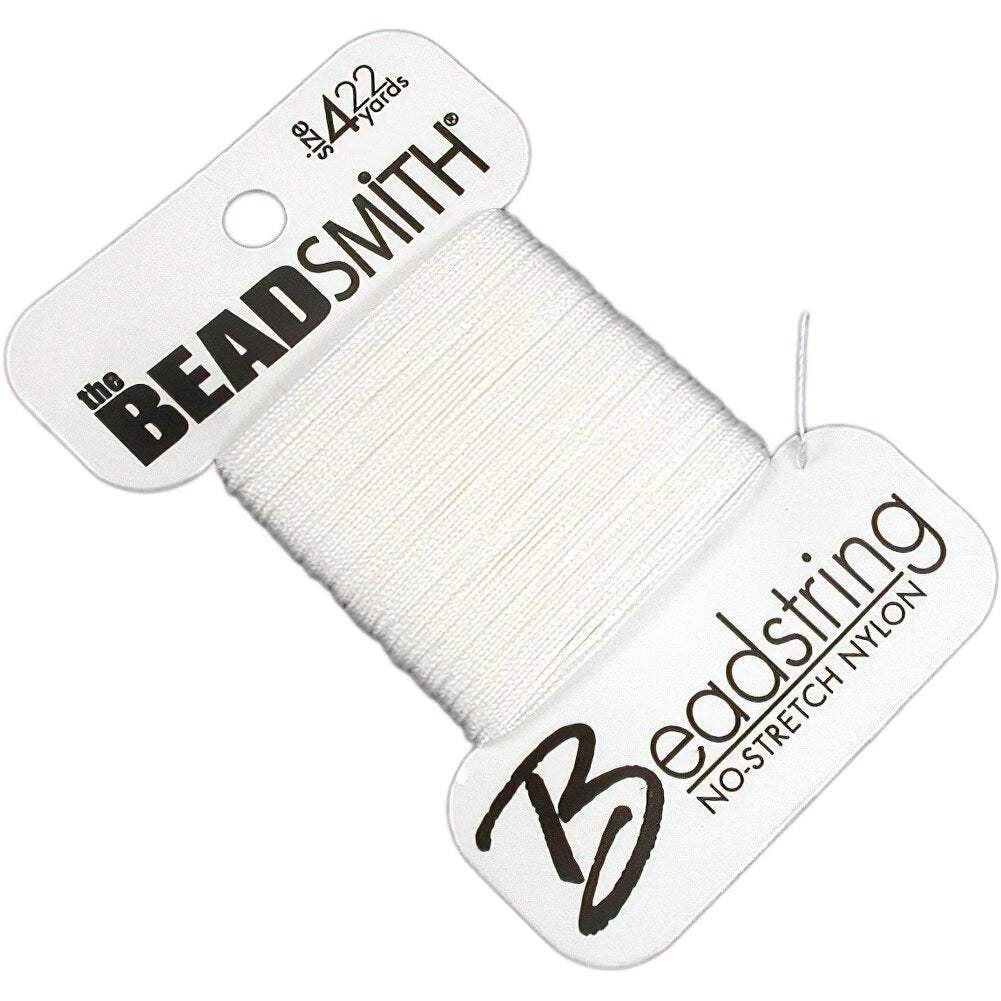 White Beadsmith Nylon Beading Thread Cord Sz 4 22yds – FindingKing