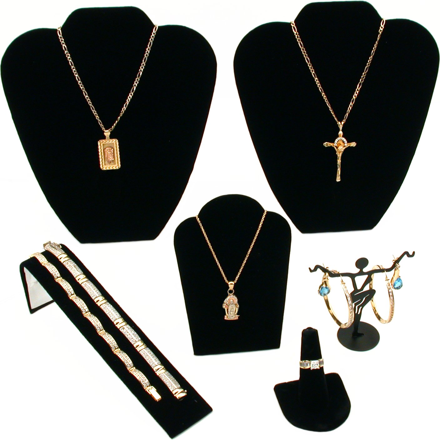 Black Velvet Jewelry Display 6Pc Starter Set Bonus – FindingKing