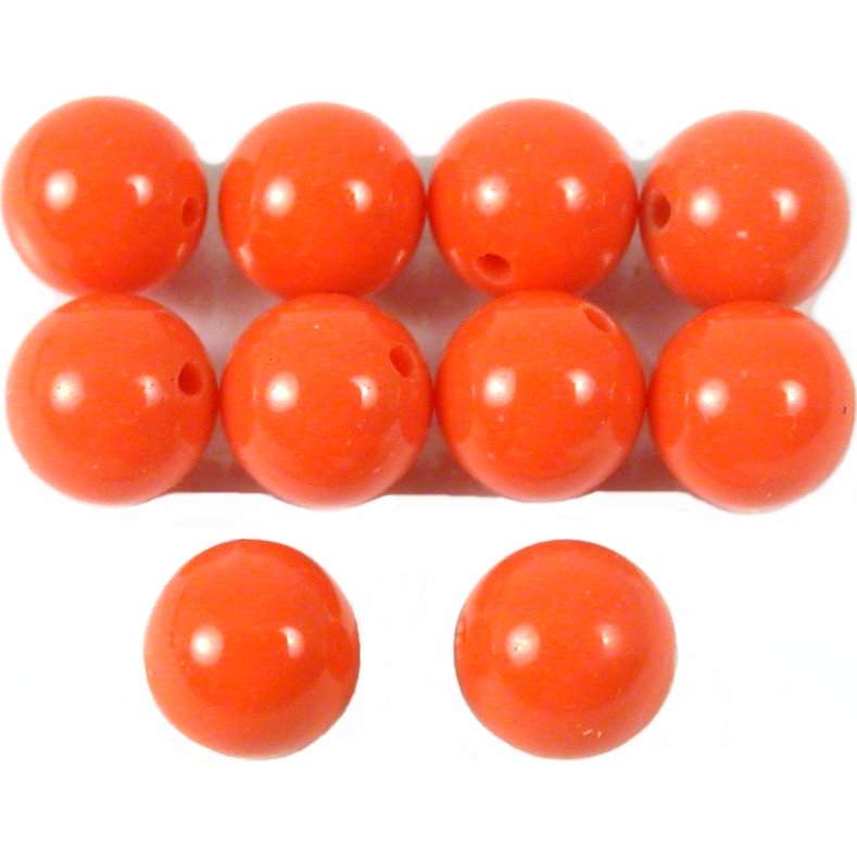 Coral Red Round Beads 6.5mm 10Pcs – FindingKing
