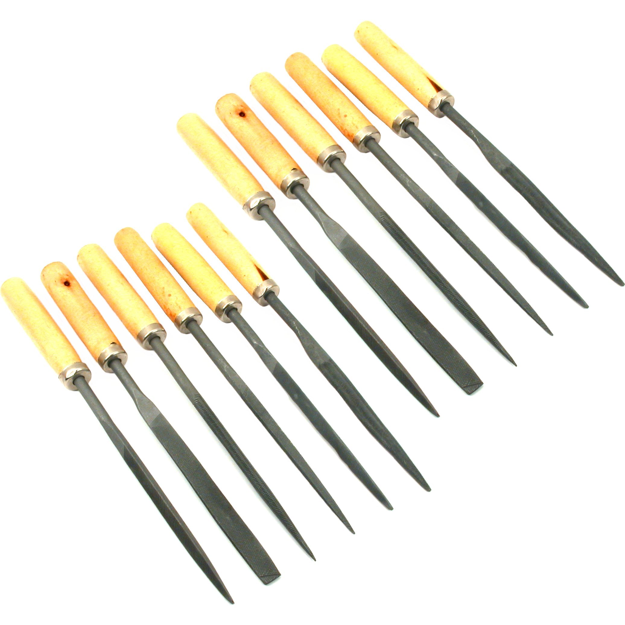 Needle File Set Wood Handles Wooden Files Carpentry Crafting Hobby Too ...