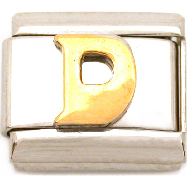 D Italian Charm Gold Plated Letter – FindingKing