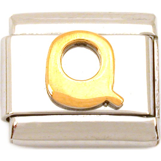 Q Italian Charm Gold Plated Letter – FindingKing