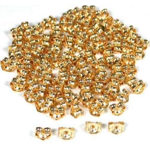 100 Gold Filled Friction Earring Backs – FindingKing