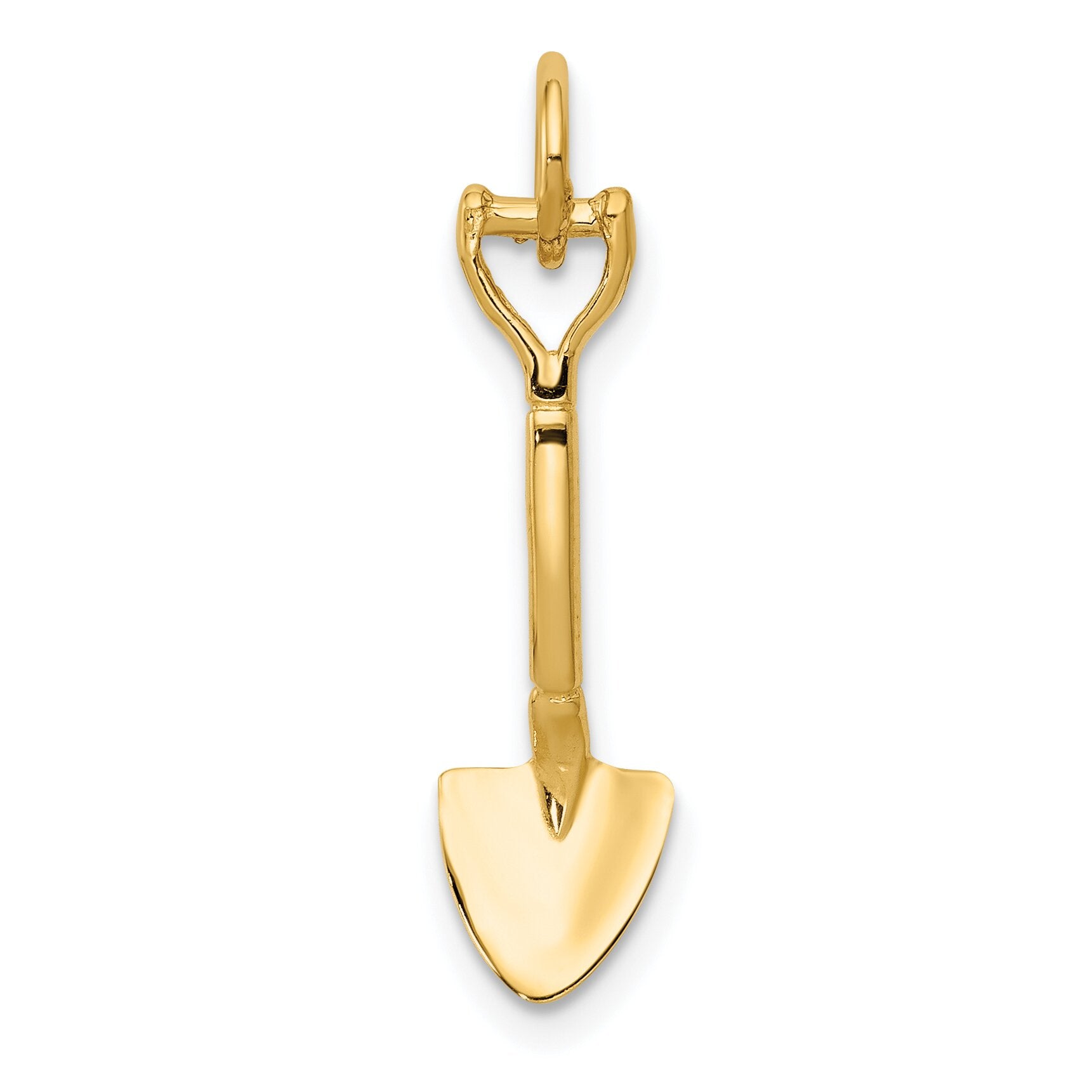 14K Yellow Gold 3D Spade Charm – FindingKing
