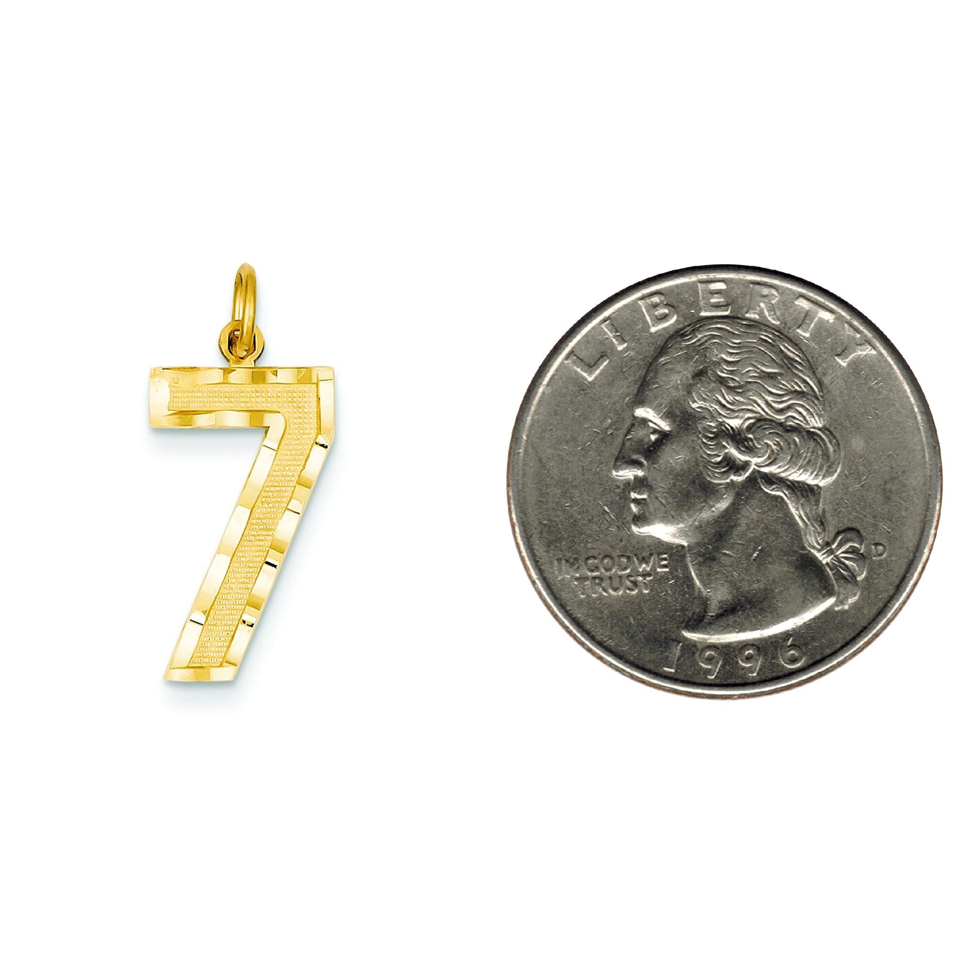 14K Gold Large Number 7 Charm – FindingKing