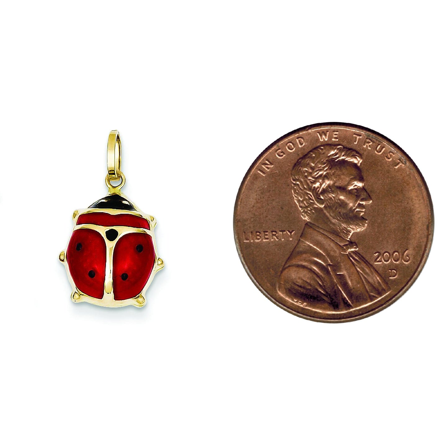 14K Gold Enameled Ladybug Charm – FindingKing