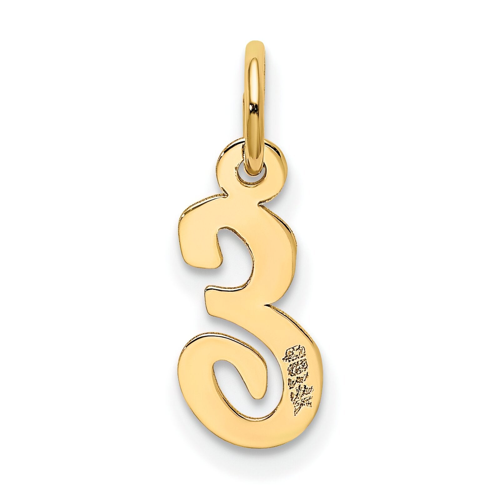 Cursive Letter "E" Charm 14k Gold – FindingKing