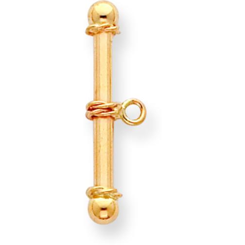 14K Gold Toggle Clasp Bar 27.4mm – FindingKing
