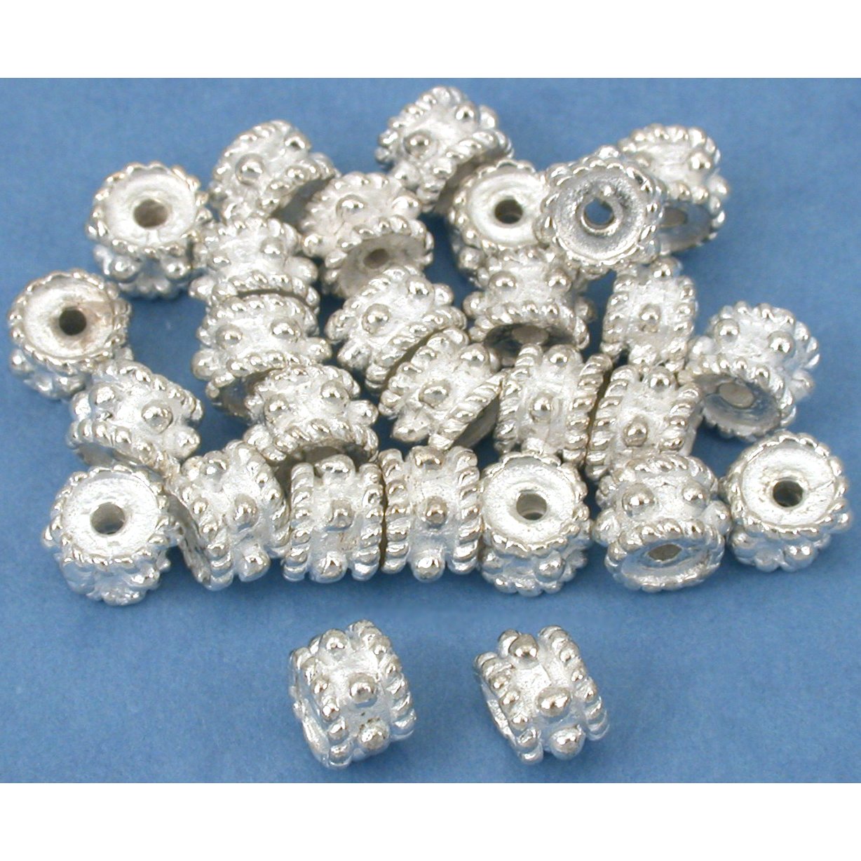 Bali Spacer Rope Beads Silver Plated 6mm 25Pcs Approx. – FindingKing