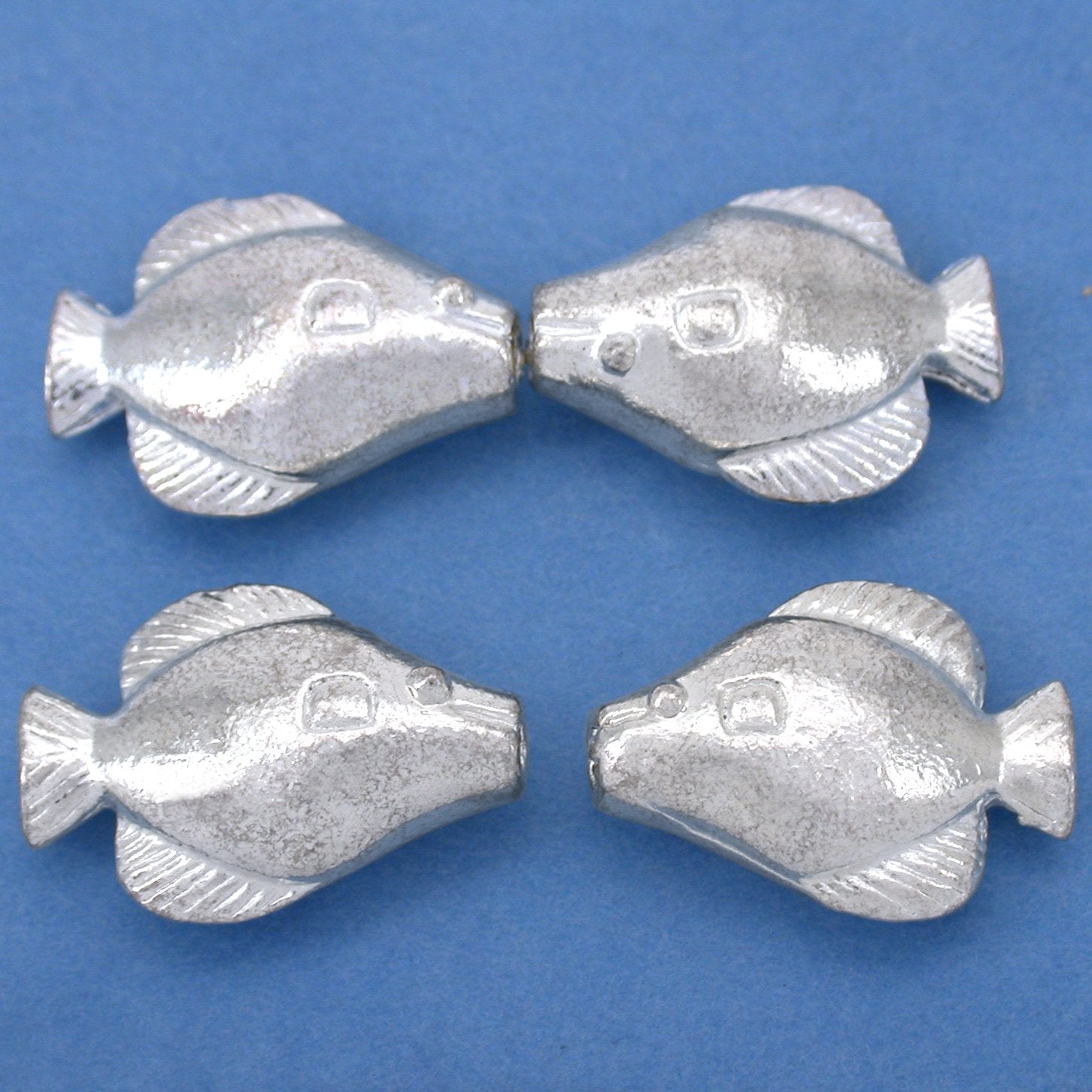 Fish Silver Plated Beads 19mm 18 Grams 4Pcs Approx. – FindingKing