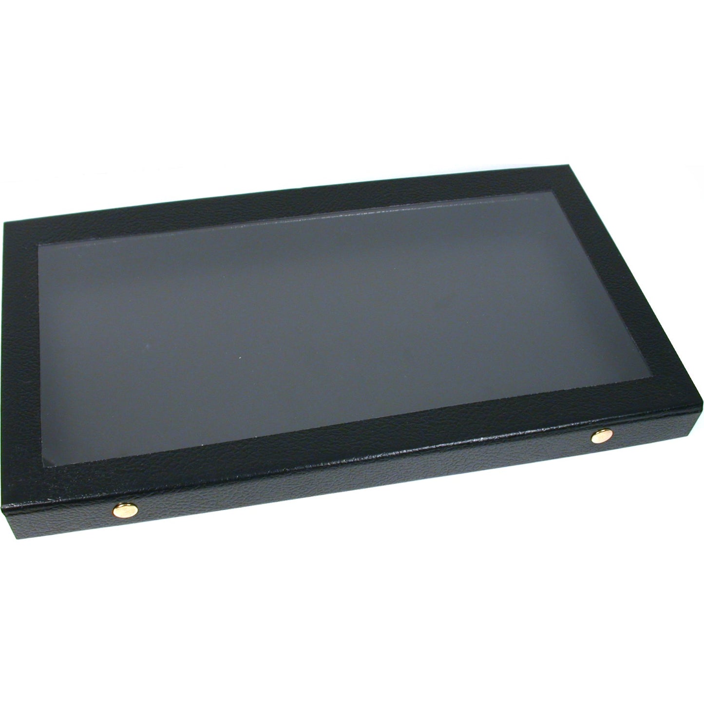 Black Jewelry Display Case Snap Lid Necklace Bracelet Showcase Tray 14 – FindingKing
