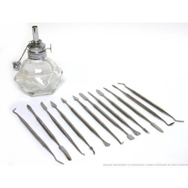 12 Wax Carving Tools & Alcohol Lamp Jewelers Tool Kit – FindingKing